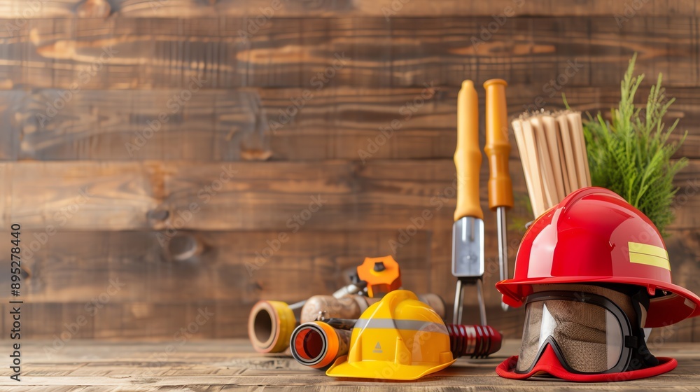 Firefighting tools and reaction strategies, combating flames Stock ...