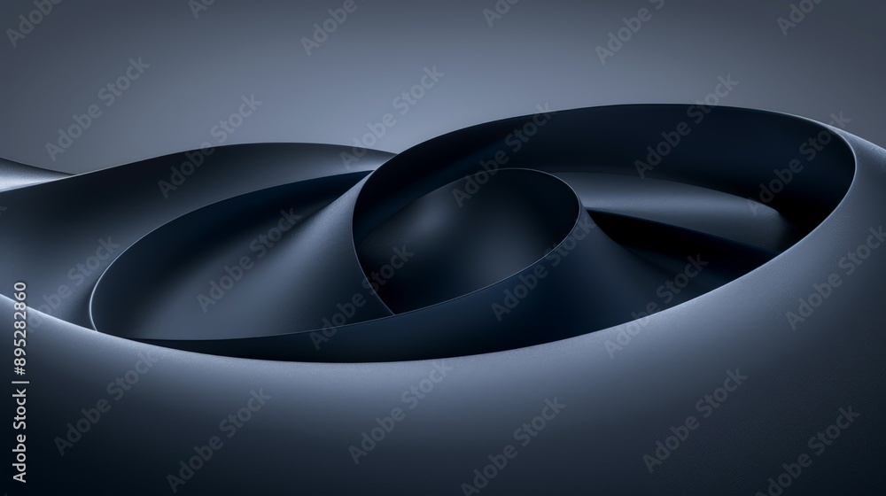 Elegant and sophisticated dark gray surface with graceful curves ...