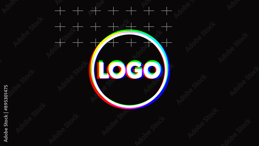 RGB Glitch Logo Reveal Stock Template | Adobe Stock