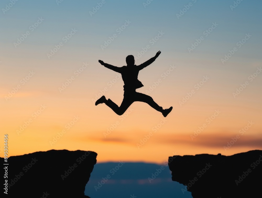 Leap of Faith, a dynamic silhouette embodies the spirit of ambition and ...