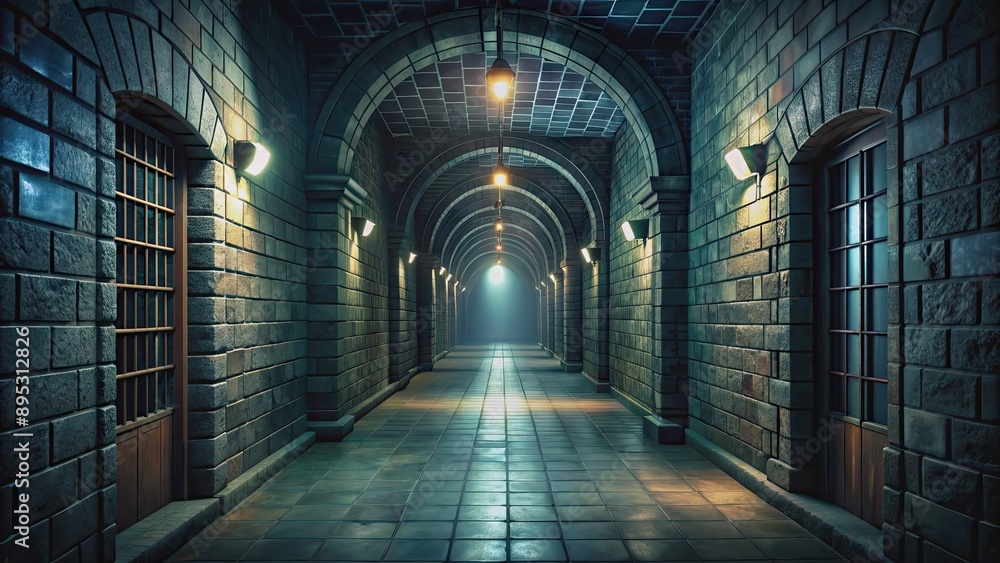 Dark and eerie corridor in a dungeon , Creepy, mysterious, spooky ...