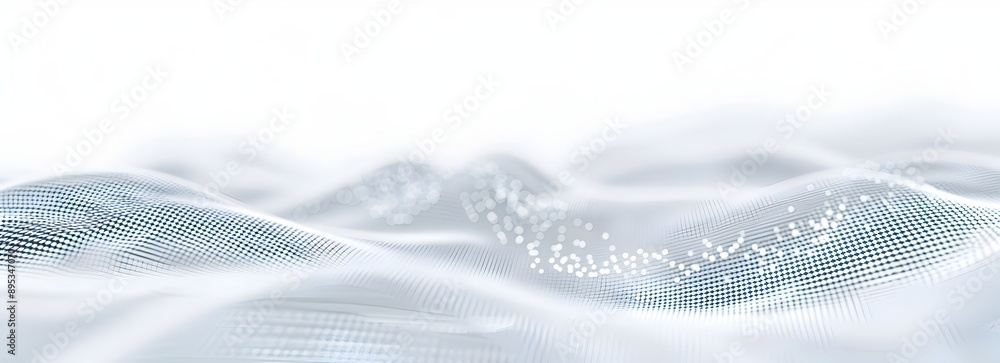 Abstract white background with polygonal wireframe and mesh for digital ...