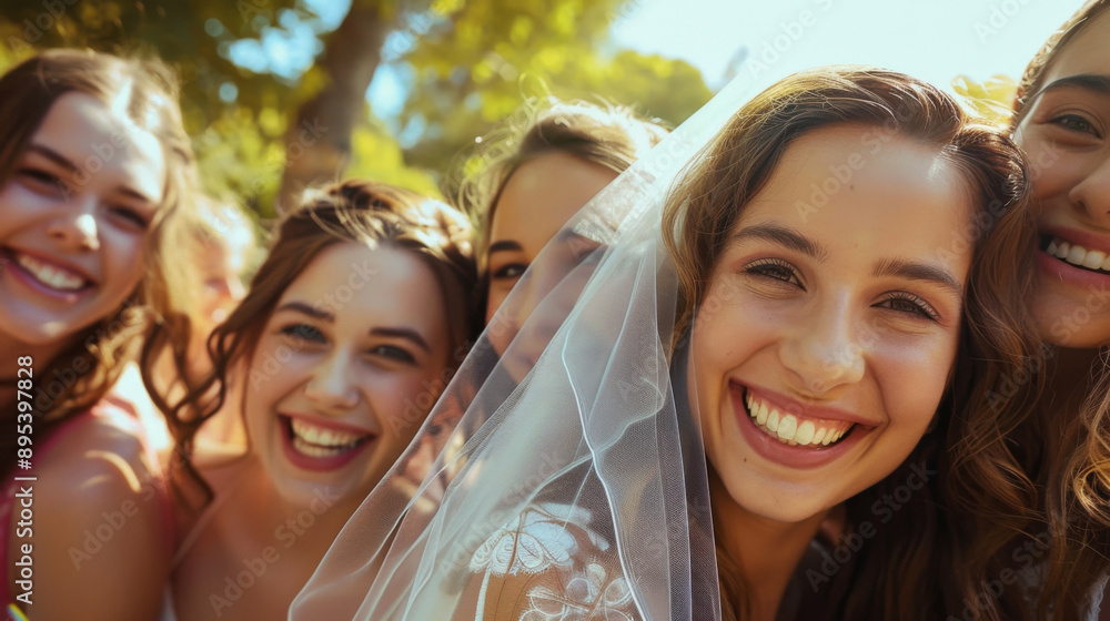 Cheers to the Bride! Hen Party Makes a Splash in the Park Stock Photo ...