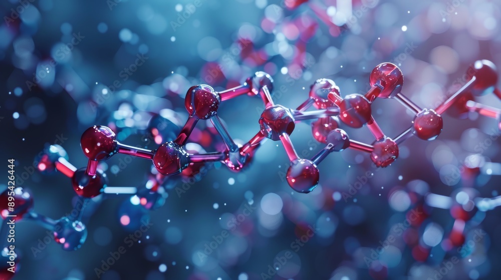 A detailed diagram of a protein molecule, highlighting the peptide ...