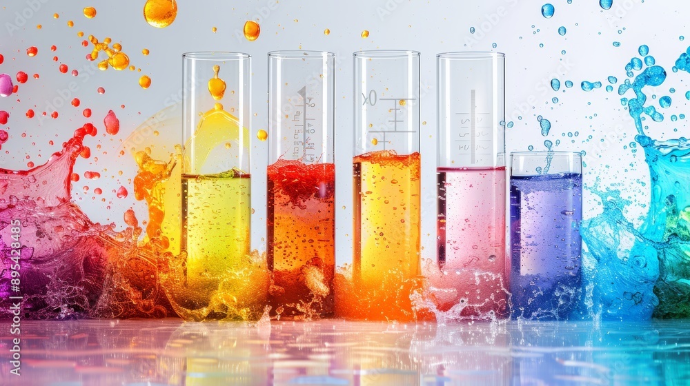A pH scale chart, with different substances labeled from acidic to ...