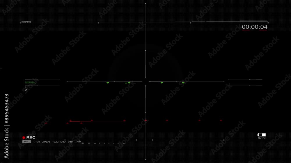 Camera recording screen overlay with alpha channel. Dslr camera frame ...