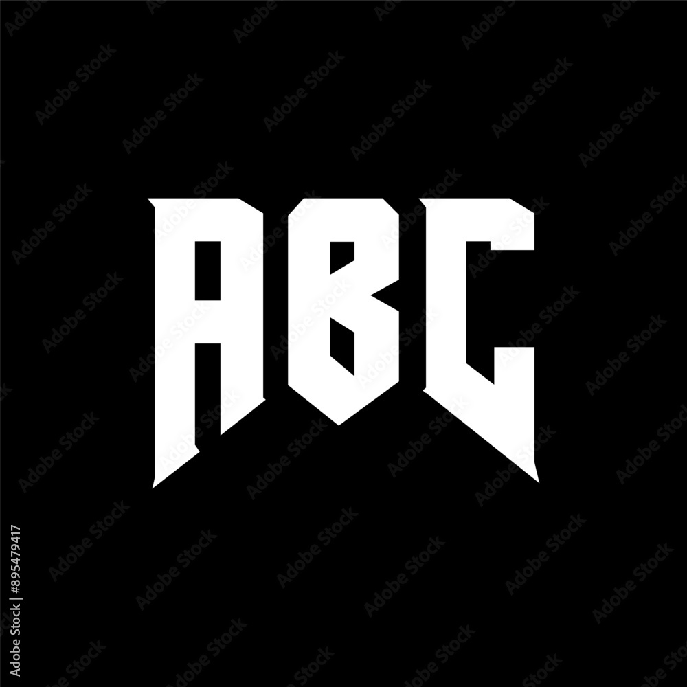 ABC letter logo design for technology company. ABC logo design black ...