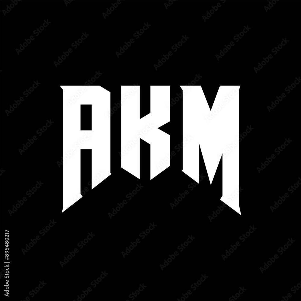 AKM letter logo design for technology company. AKM logo design black ...