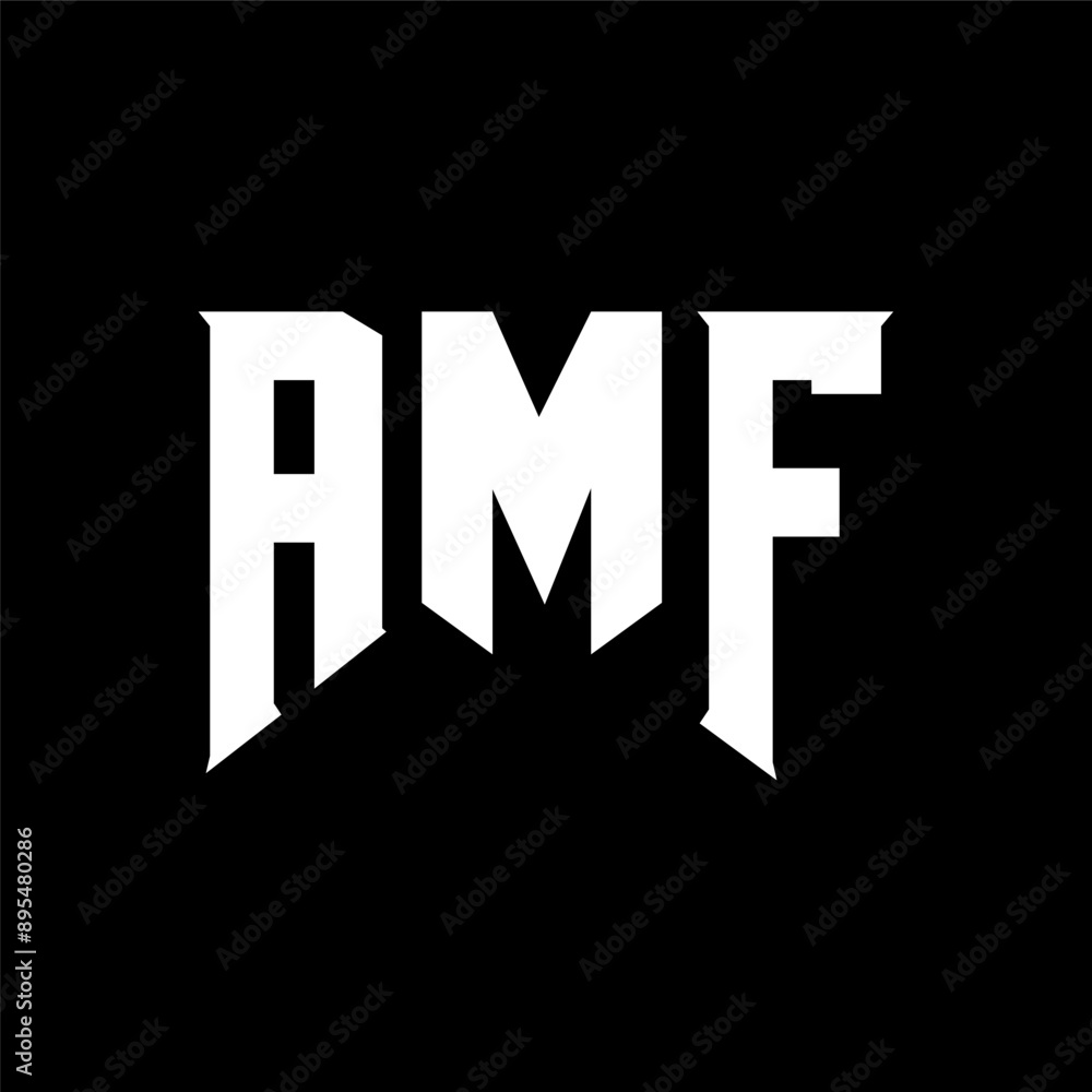 AMF letter logo design for technology company. AMF logo design black ...