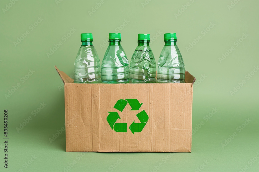 Disposal recycling waste management. Reuse concept. Cardboard box ...