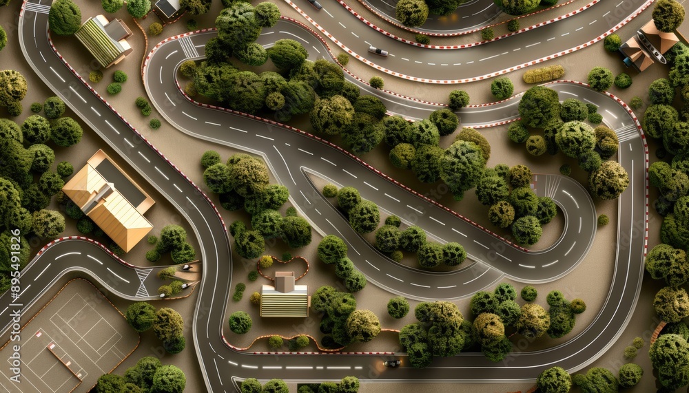 ภาพประกอบสต็อก Motorcycle racing track , Various designs for designing ...