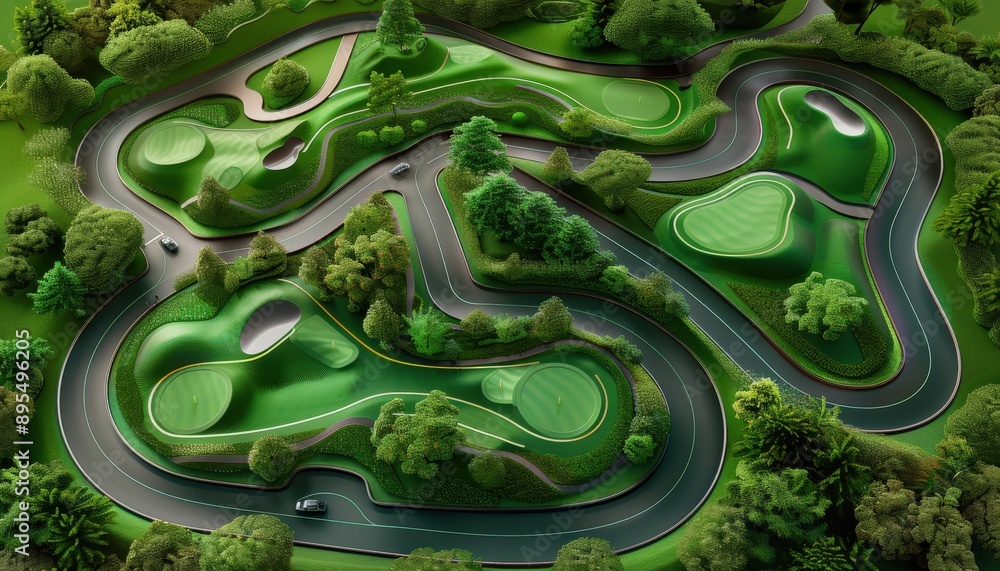 Motorcycle racing track , Various designs for designing golf courses ...