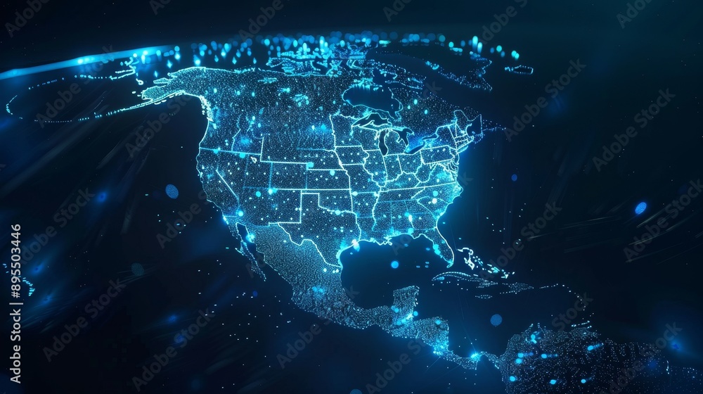 This image depicts the interconnectedness of North America, with the ...