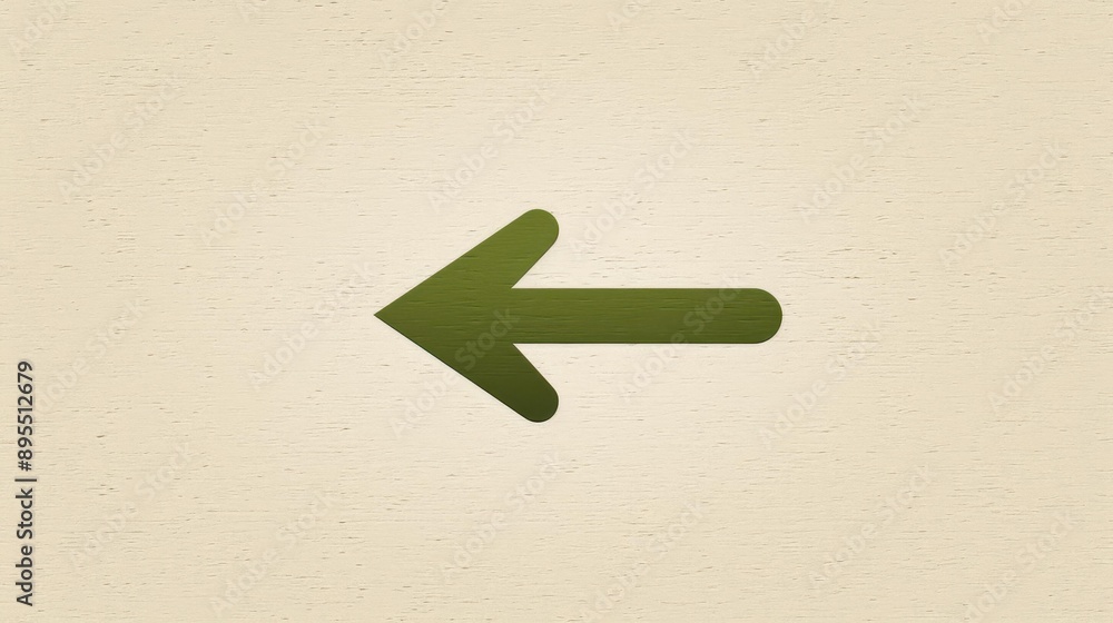 Simple, bold green arrow with a minimalist touch, ideal for directional ...