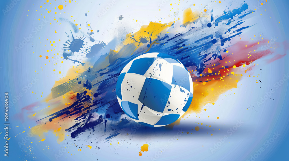 European football championship in 2024. Ball-shaped graphic design for ...