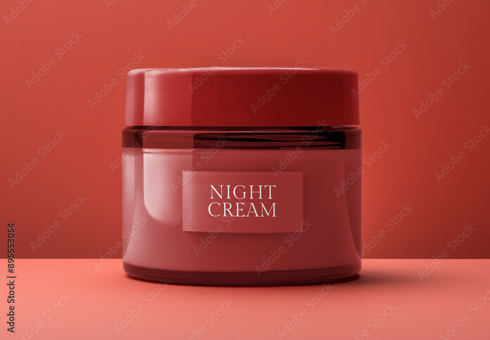 Product Packaging Skincare Cream Jar Label Mockup With Generative AI ...