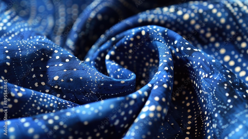 South African shweshwe fabric with distinctive, indigo patterns. Stock ...