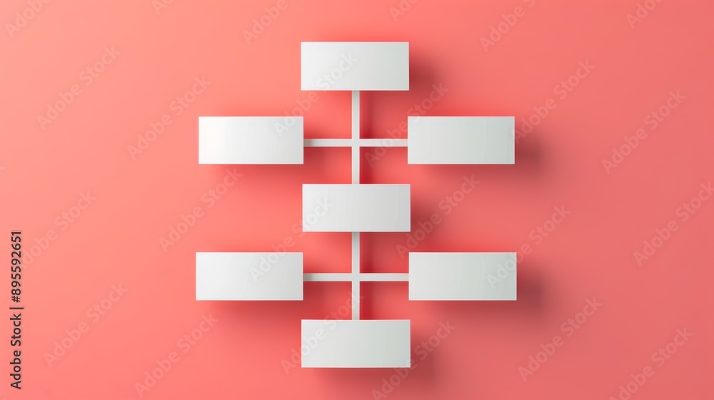 Minimalistic Hand-Drawn Organizational Chart on Gradient Background ...