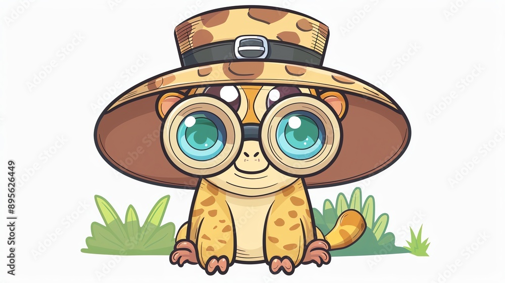 Create a vector clipart of a Monster Explorer Safari hat and ...
