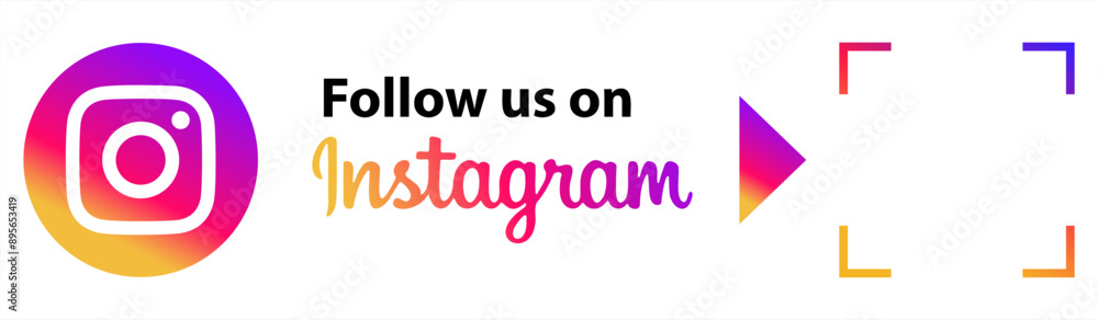 Follow us on Instagram.Follow us on social media.QR Code Scanner.Vector ...