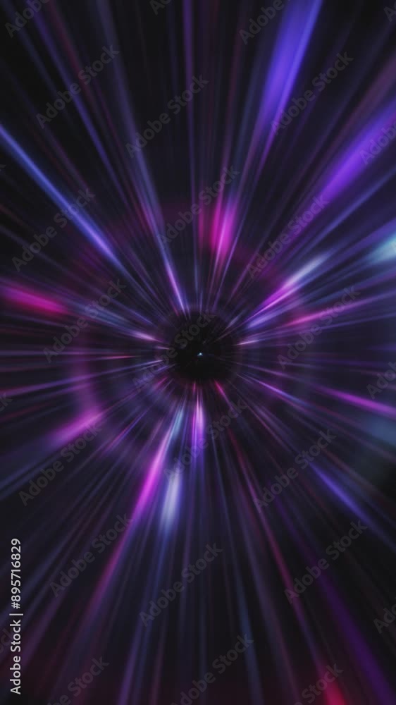 Vertical - Flying through a galaxy of stars, light beams and particles ...