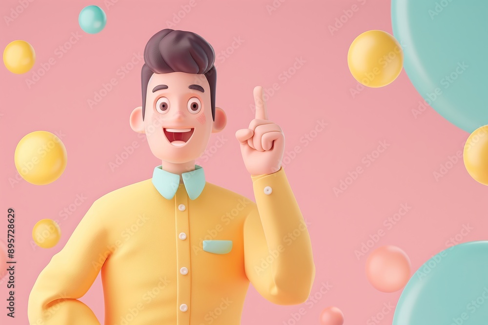 Cartoon illustration of tech support agent. Advisor. Helper. Amicable ...