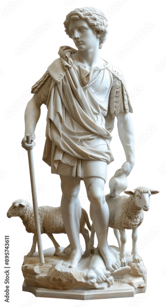 PNG Greek Shepherd statue sheep male livestock. Stock Photo | Adobe Stock