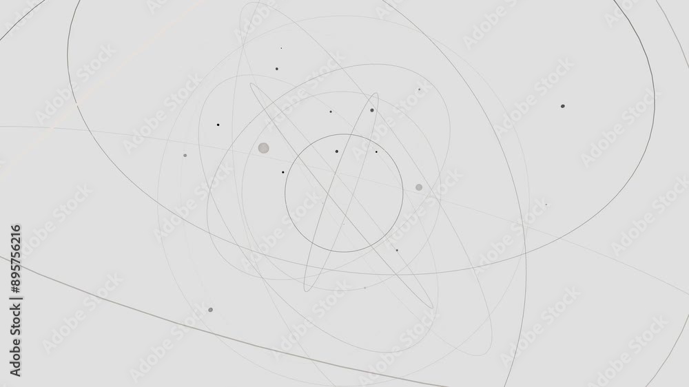 Abstract Orbital with Soft Lines and Circles. Featuring network of soft ...