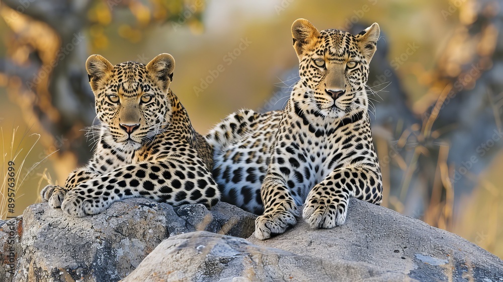 Leopards in various African national parks, including Botswana, Namibia ...