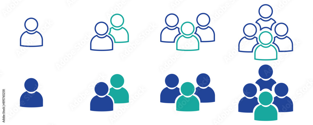 set of People group icon . Team people. User profile symbol. Group of ...