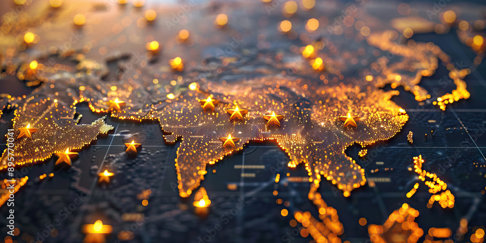 Profitable Path: A map of the global market, with strategic points ...