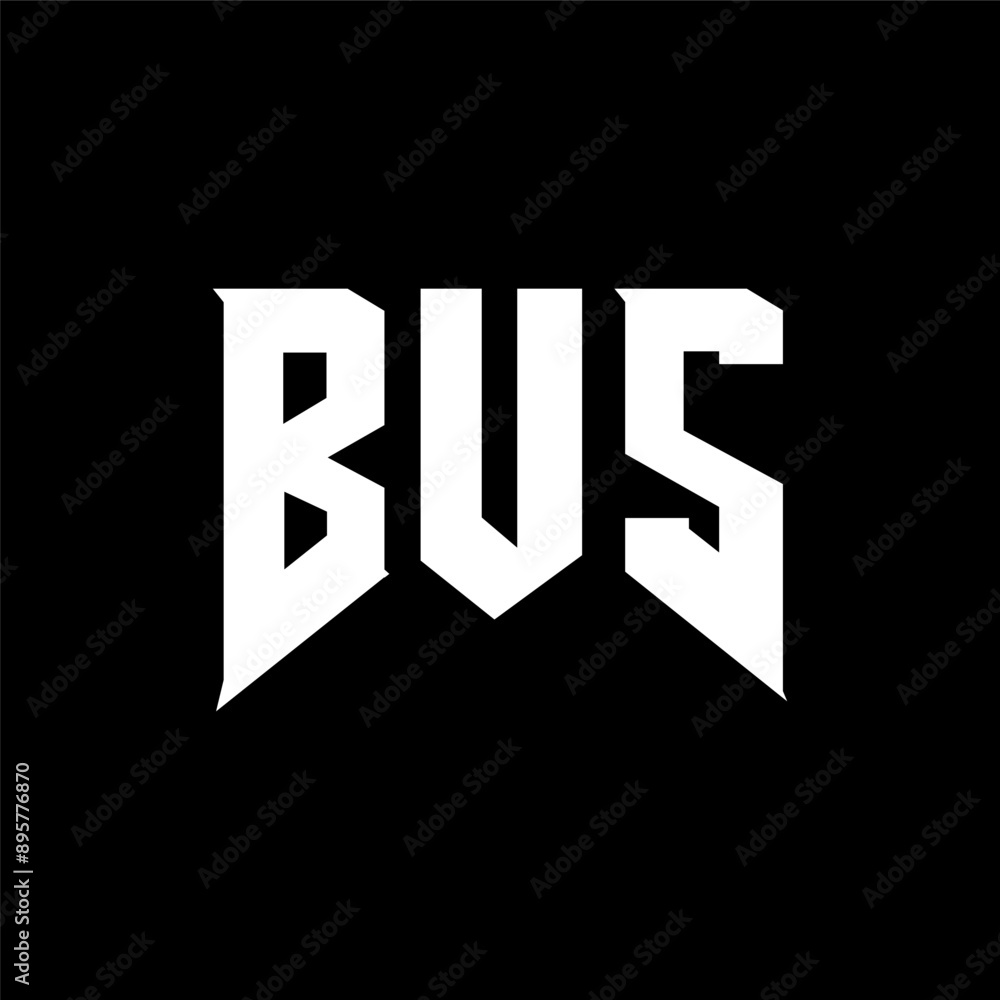 BUS letter logo design for technology company. BUS logo design black ...