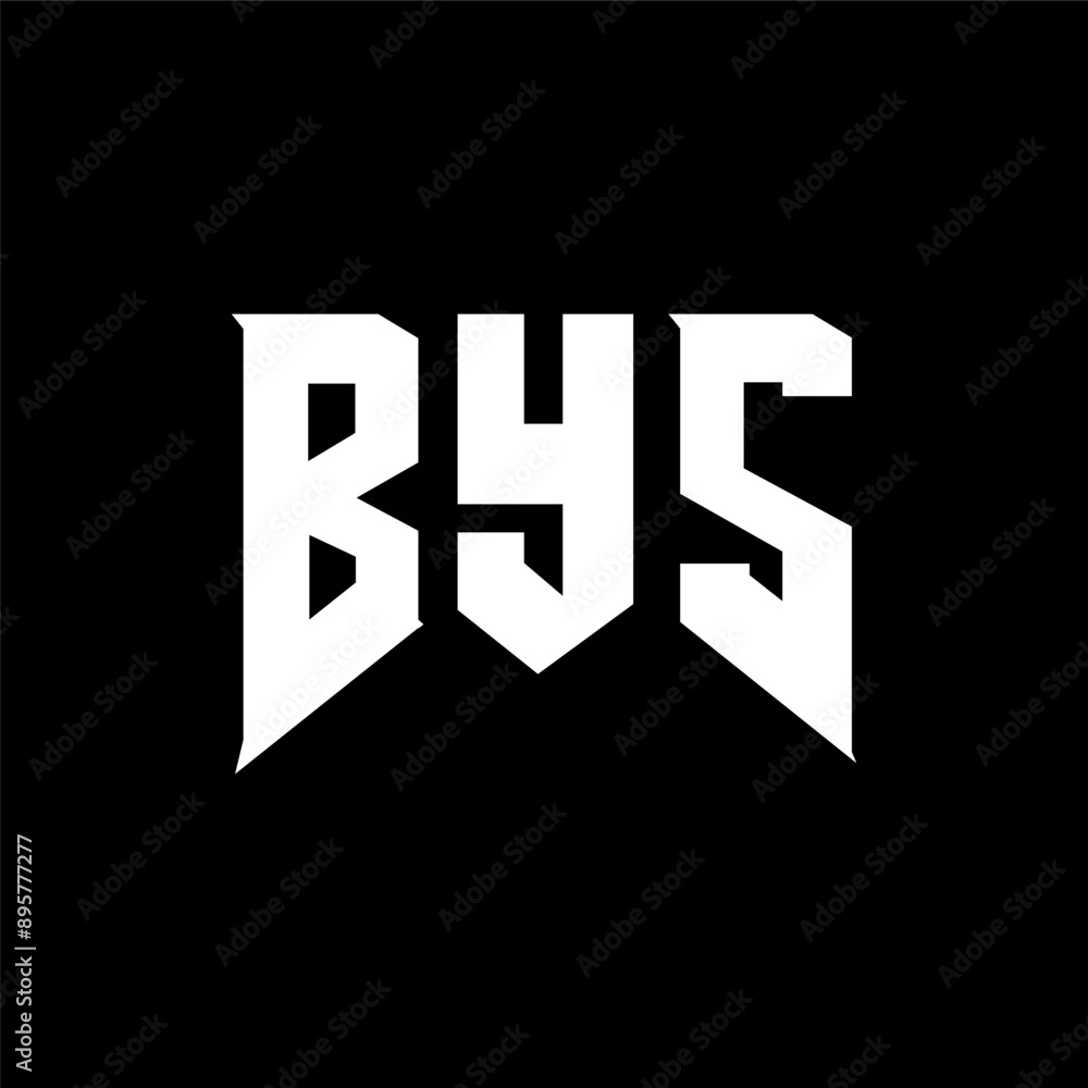BYS letter logo design for technology company. BYS logo design black ...