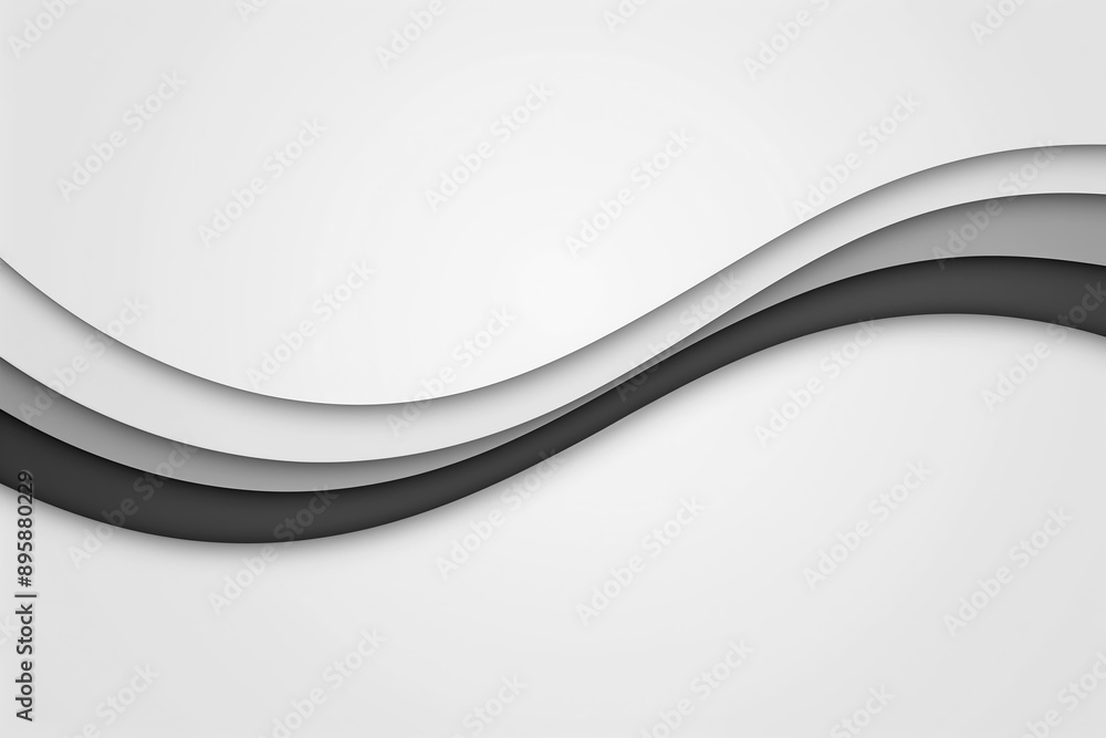 Subtle White Flowing Waves Digital Illustration Desktop Wallpaper ...