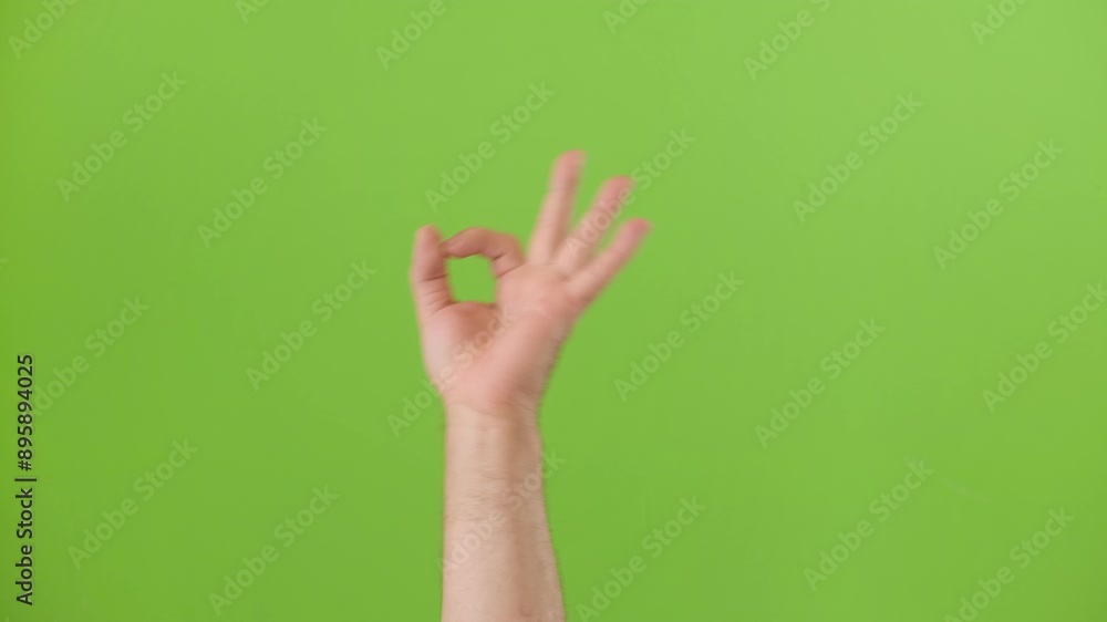 Male Hand Making OK Sign with Fingers. Man Fist Showing Victory Symbol ...