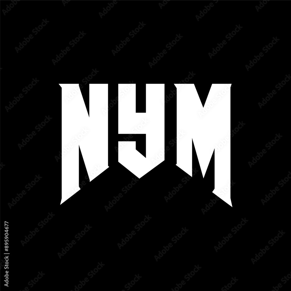 NYM letter logo design for technology company. NYM logo design black ...