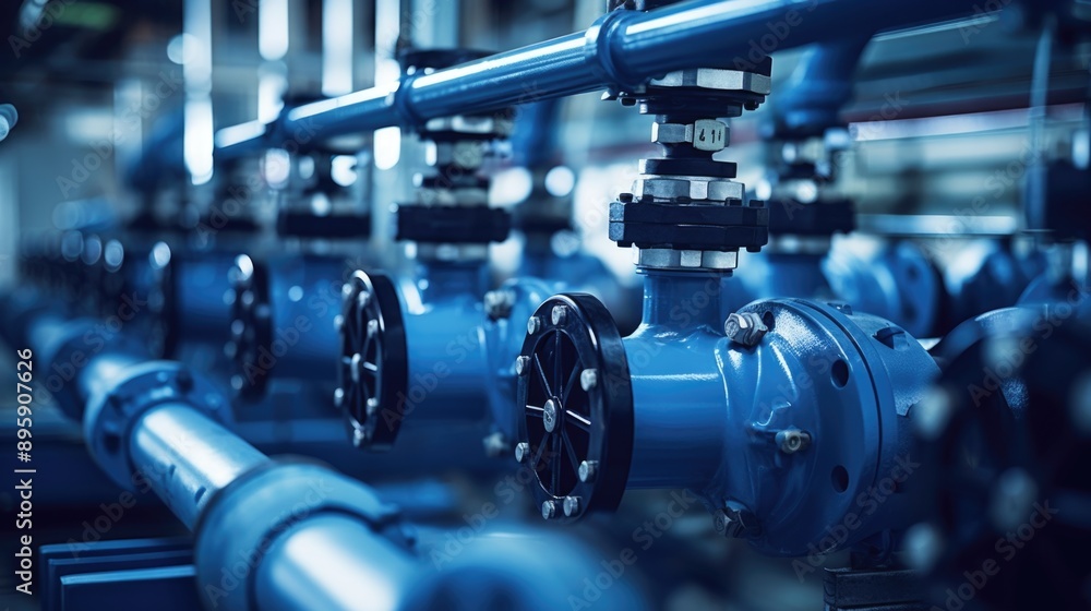 This image shows the manufacturing of industrial piping systems with ...