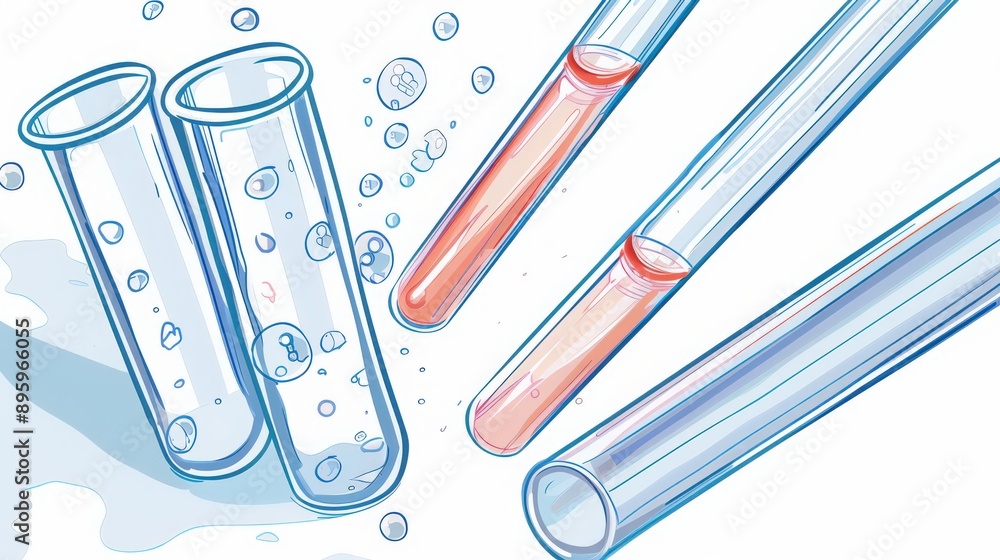 Diagram of a test tube with a filter paper setup, showing the process ...