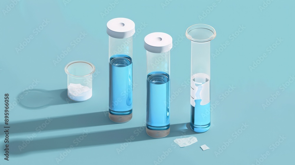 Diagram of a test tube with a filter paper setup, showing the process ...