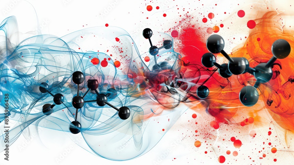 Diagram of a thermal decomposition reaction, illustrating how heating a ...