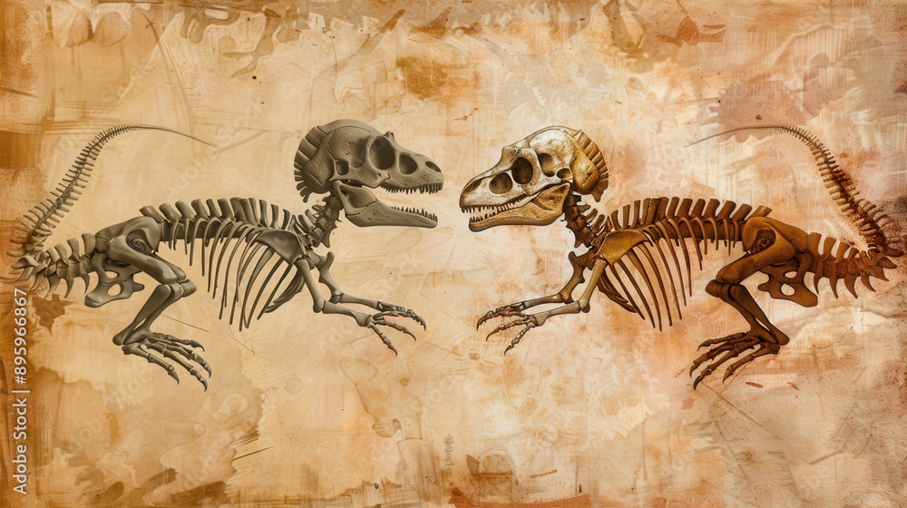 Diagram of a vertebrate fossil comparison, illustrating how ...