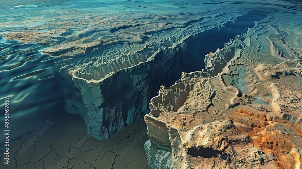 Diagram of an oceanic trench, illustrating the subduction zone where ...