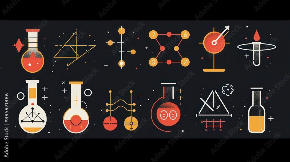 Illustrate a collection of symbols for thermodynamics, including ...