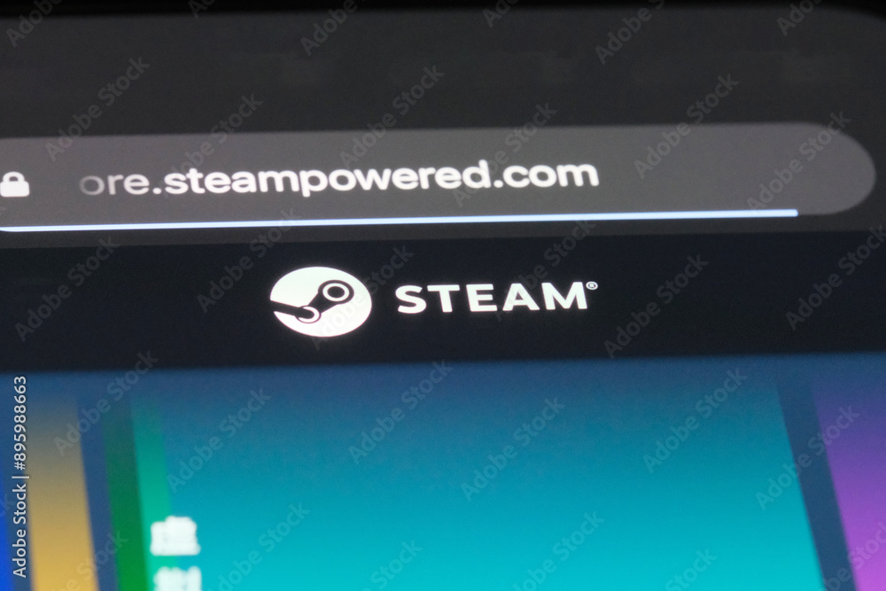 Shanghai,China-July 24th 2024: Steam brand logo. Video game digital ...