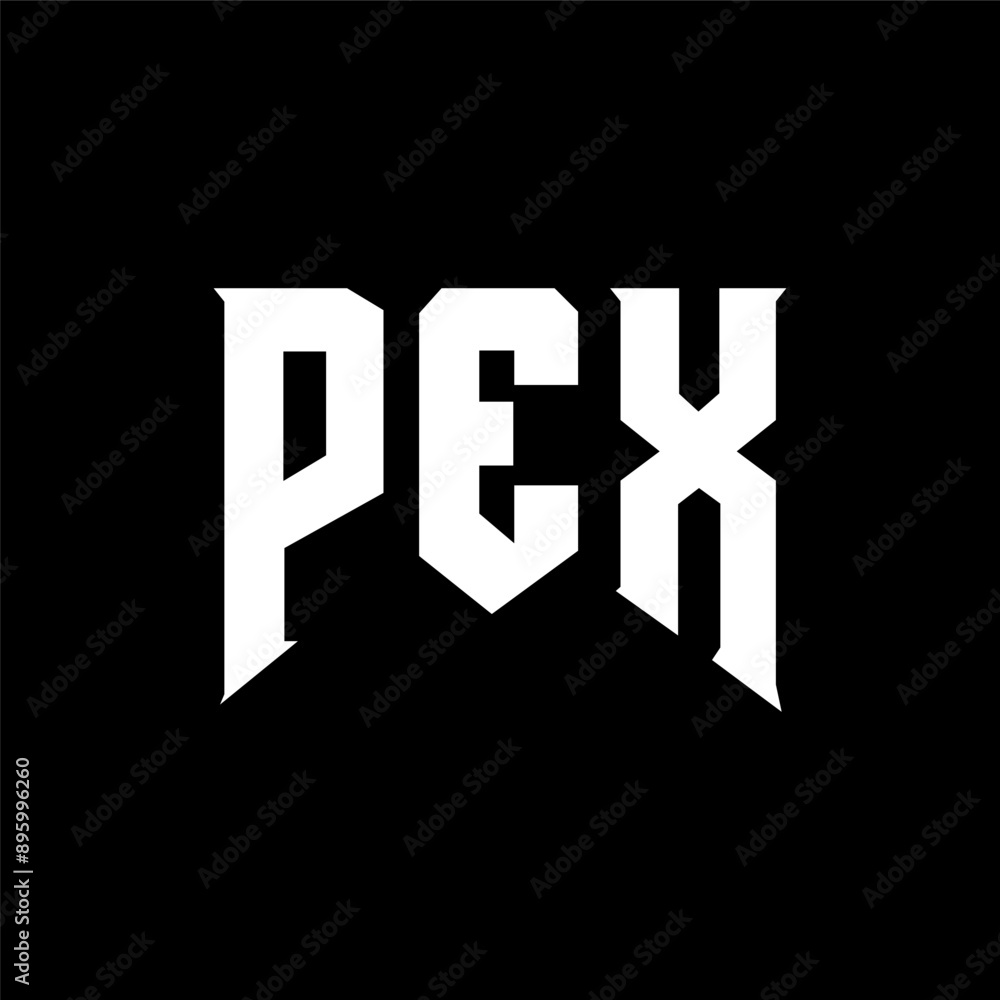 Stockvektorbilden PEX letter logo design for technology company. PEX ...