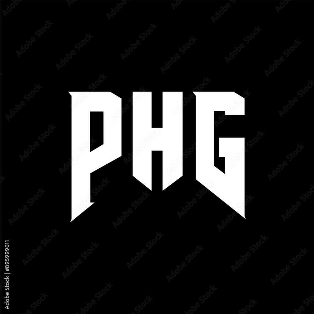 PHG letter logo design for technology company. PHG logo design black ...