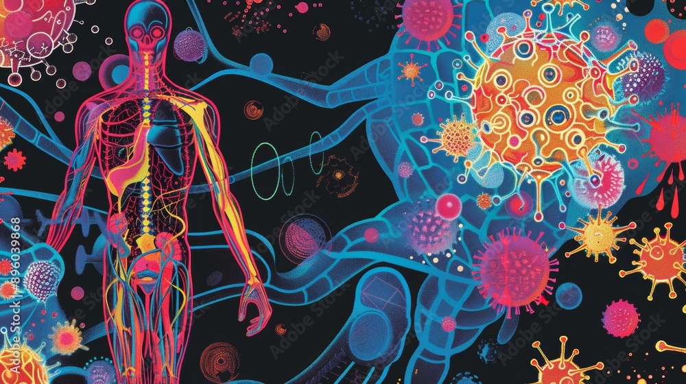 Educational HIV Lifecycle Poster: Visualizing the Virus's Impact on the ...