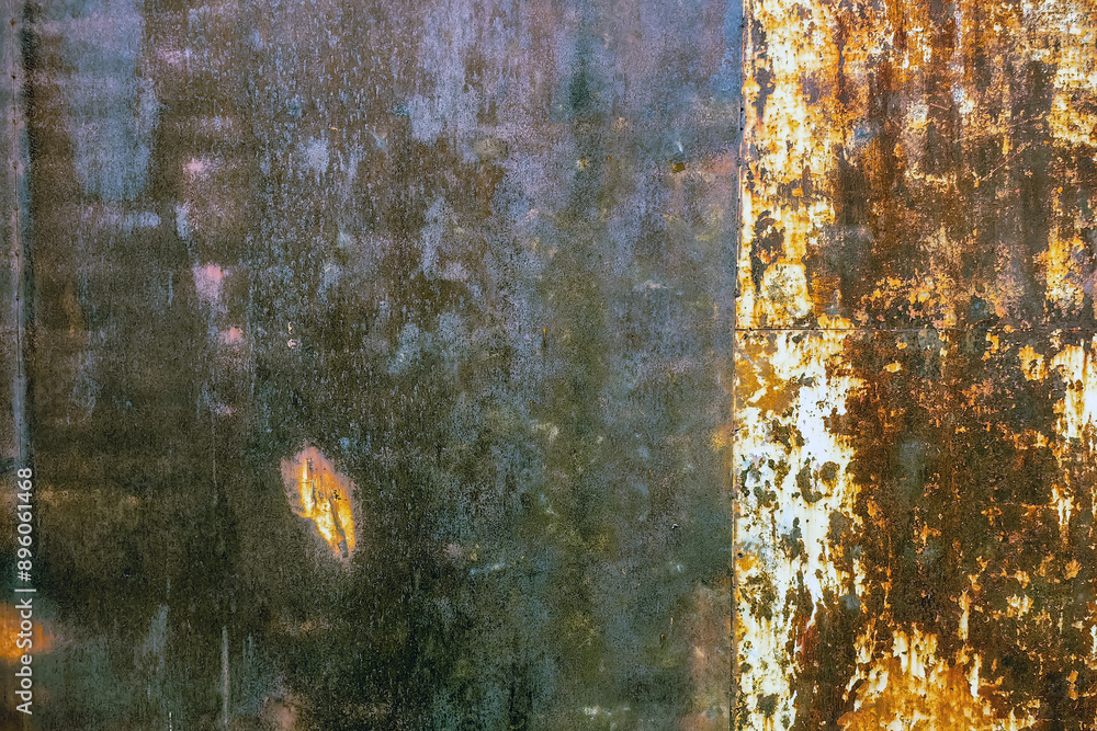 Artistic of old and rusty zinc sheet wall. Vintage style metal sheet ...