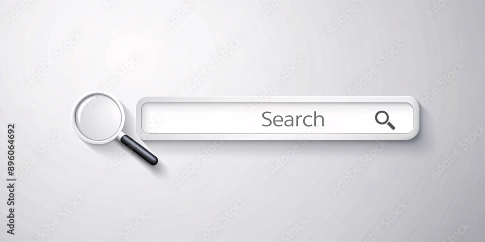 Minimalist Search Bar with Magnifying Glass. A sleek and minimalist ...