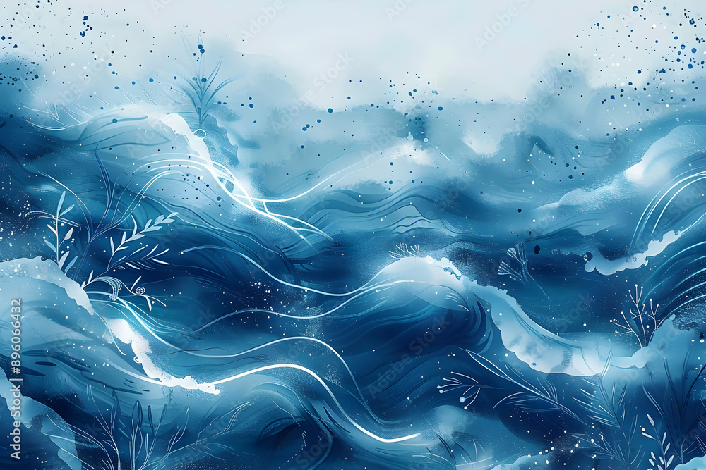 Sea wave line pattern vector background. Artistic sea waves. Elegant ...